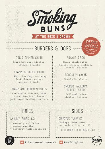 London Pop-ups: Smoking Buns' Residency at The Rose & Crown in Kentish Town