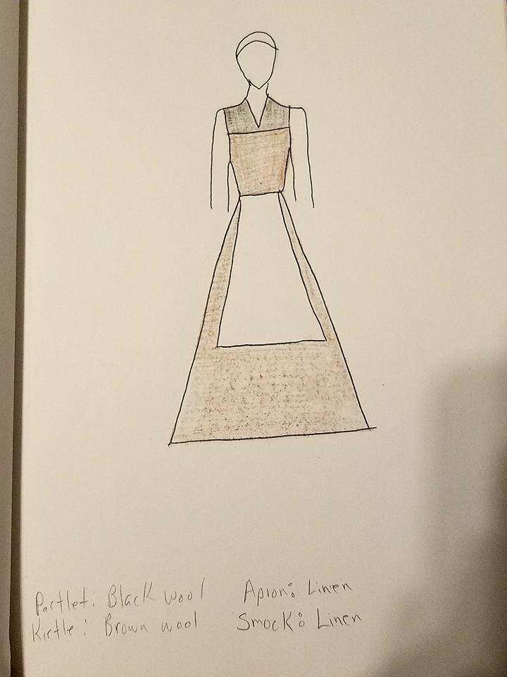 Brown Elizabethan Kirtle