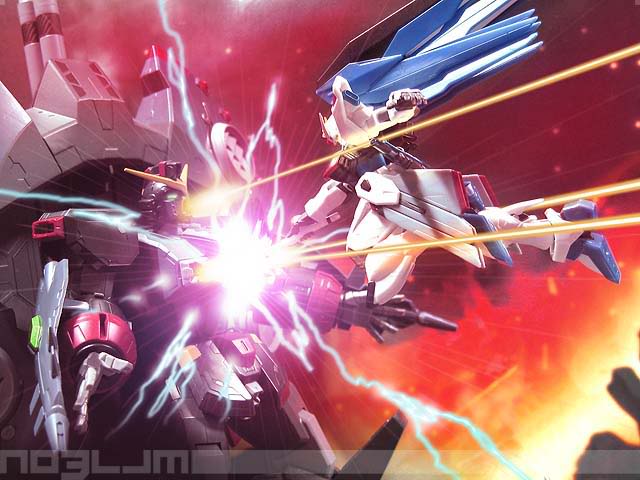 Destroy Gundam VS Force Impulse and Freedom Gundam Digirama by no3ljm