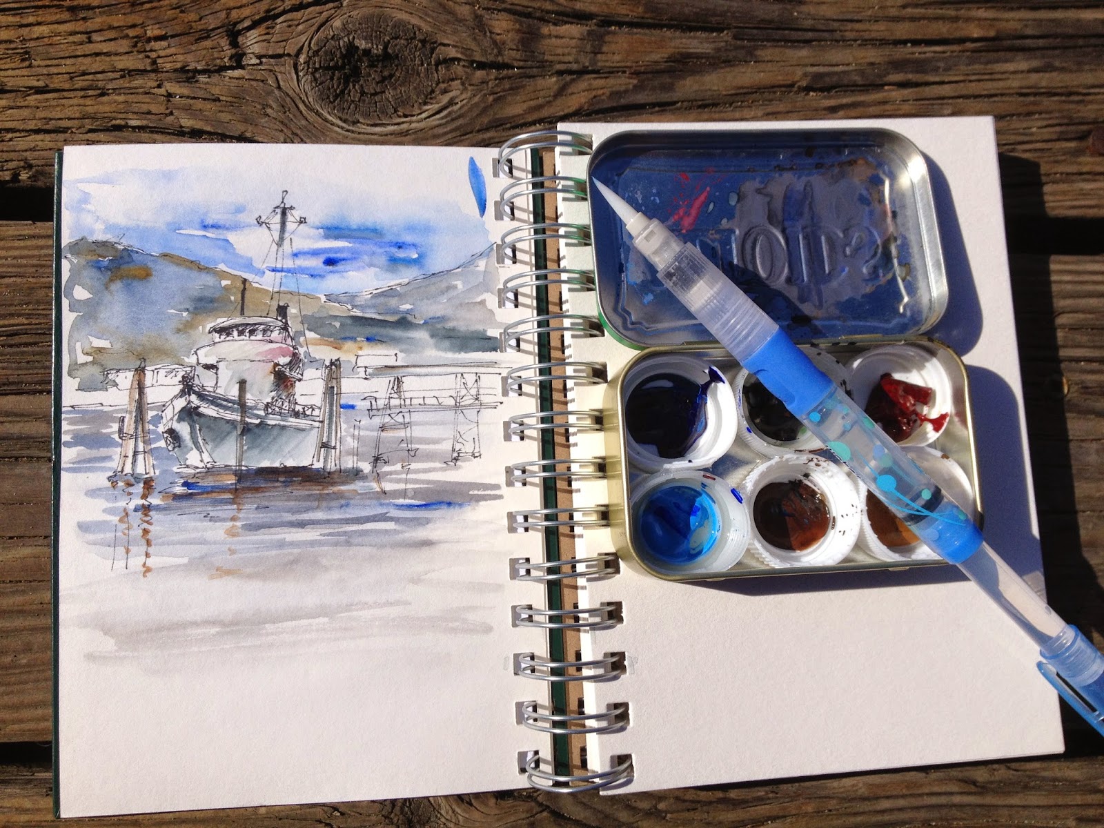 Pittsenbarger Watercolors : Plein Air travel Paint kit - low budget edition