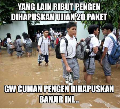 Kumpulan Meme Lucu Banjir Jakarta 2015