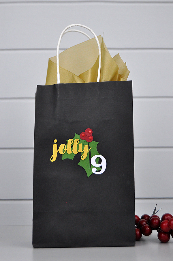 Christmas Countdown: Die Cut Black, Gold, Green and Red Christmas Bags ...