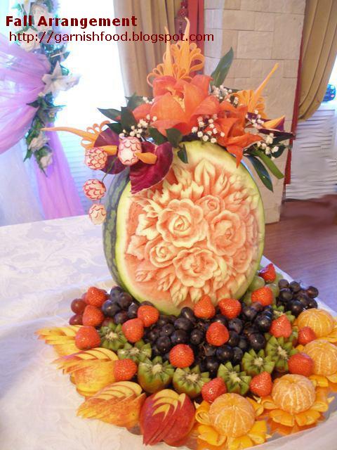 GarnishFoodBlog - Fruit Carving Arrangements and Food Garnishes ...