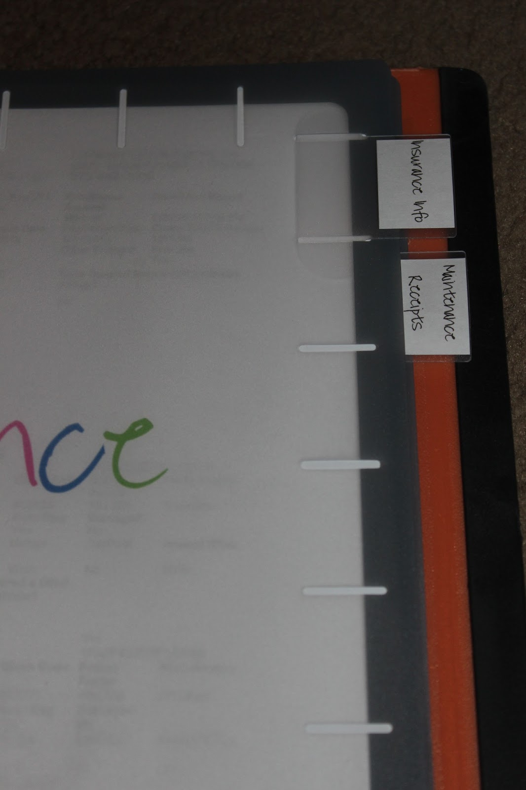 In the Life of a Mrs.: Binder Organization