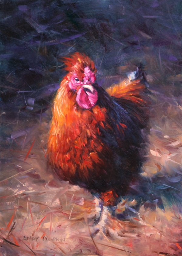 My Week in Art: Rudy - a chook in oil