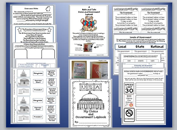 Live and Learn: Civics and Government Lapbook: A Make and Take Study Guide