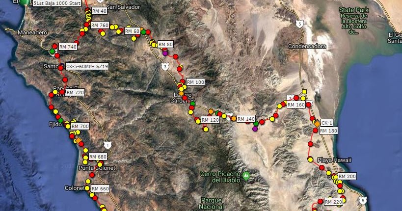 Racing Maps: 2018 Baja 1000 Course Map