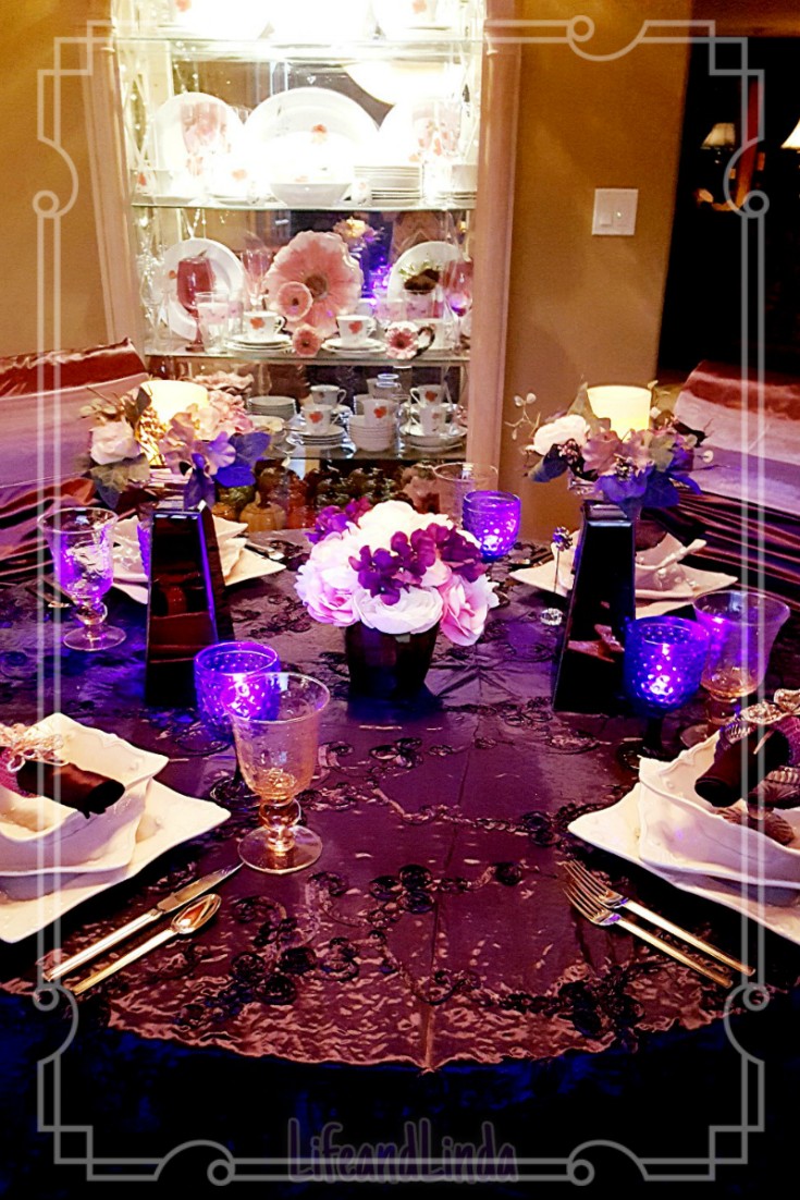 Plum With Pink Tablescape | Life and Linda