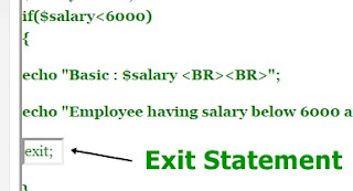 Exit Statement in PHP - Update Lab