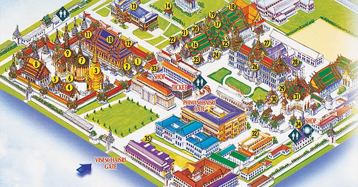 Grand Palace Tour Bangkok Thailand Sightseeing Tour : Plan of the Grand ...