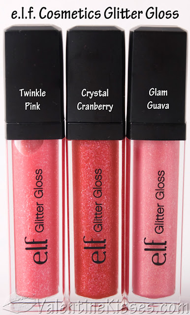 Valentine Kisses: e.l.f. Glitter Gloss - swatches & review of shades ...