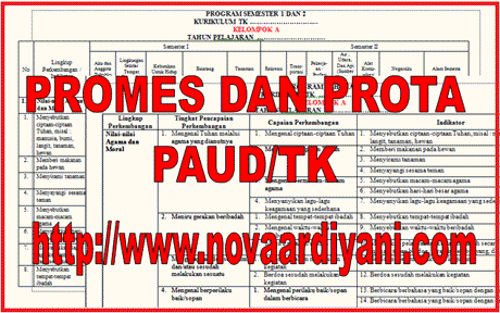 Program Semester (PROMES) dan Program Tahunan (PROTA) PAUD/TK - File Revisi