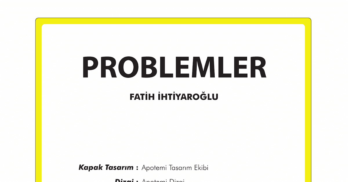 Apotemi Problemler Fasikülü PDF İndir