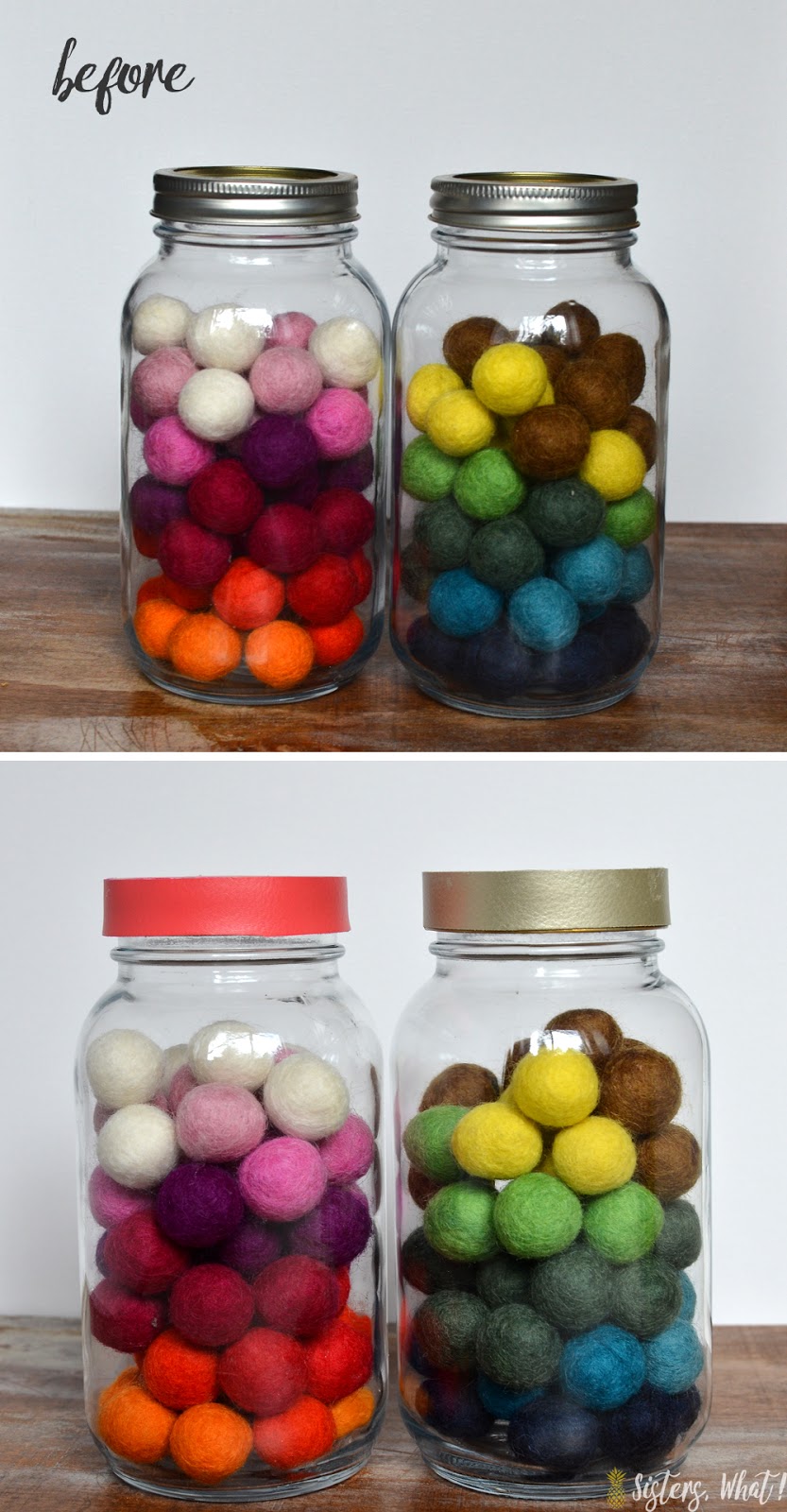 DIY Mason Jar Lid Craft with leather - Sisters, What!