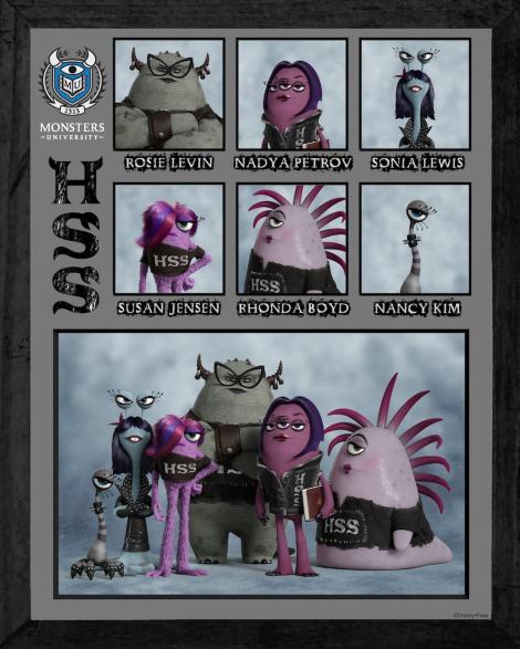 Super 8 Cine y Series: "Monster University" poster de las fraternidades