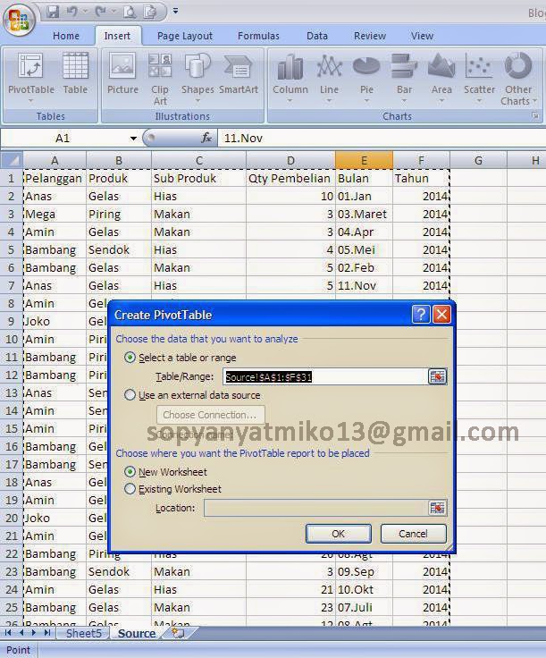 CARA MEMBUAT PIVOT TABLE DI EXCEL | Berbagi cara dan Ilmu