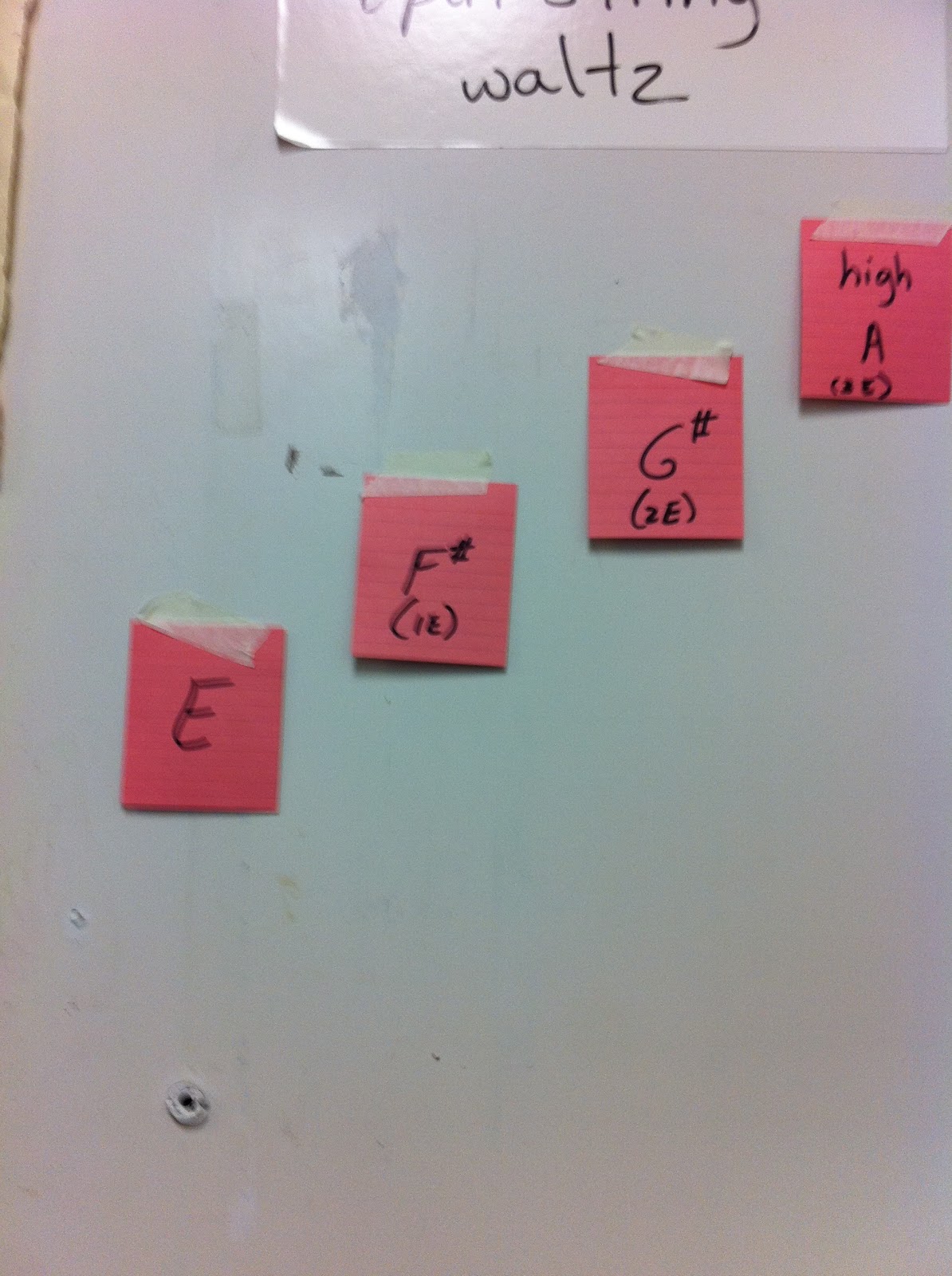 TEACH SUZUKI: Scale Cards on the Studio Wall