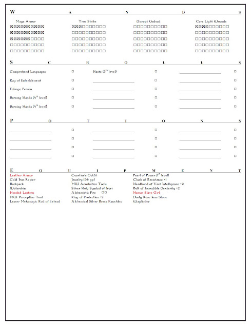 Unbidden Thoughts from the Underemployed: Character Sheets -- From ...
