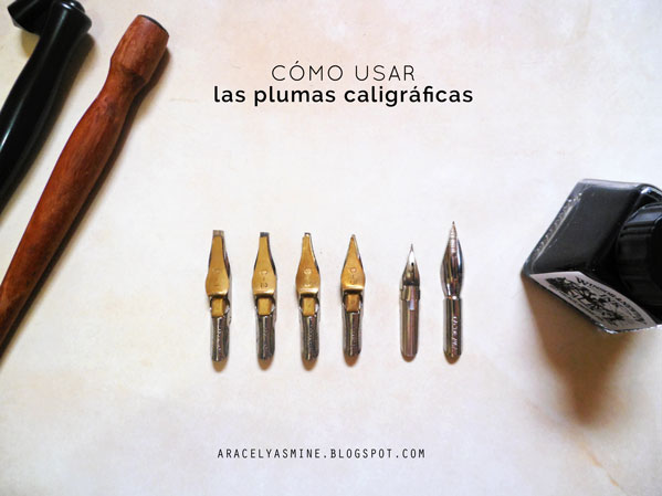 Cómo usar la pluma caligráfica | Aracelyasmine - Repujado en aluminio y ...