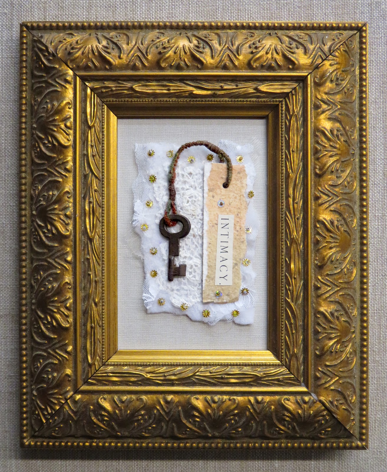 Art In Stitches: Tagged and framed KEYS!