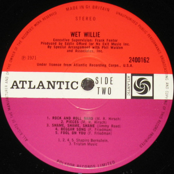 johnkatsmc5: Wet Willie "‎Wet Willie" 1971 debut album (100 + 1 Best ...
