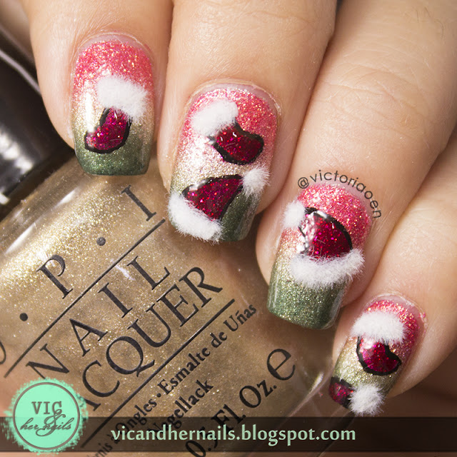 Vic And Her Nails Digital Dozen Does Traditions Day 3 Santa Hats