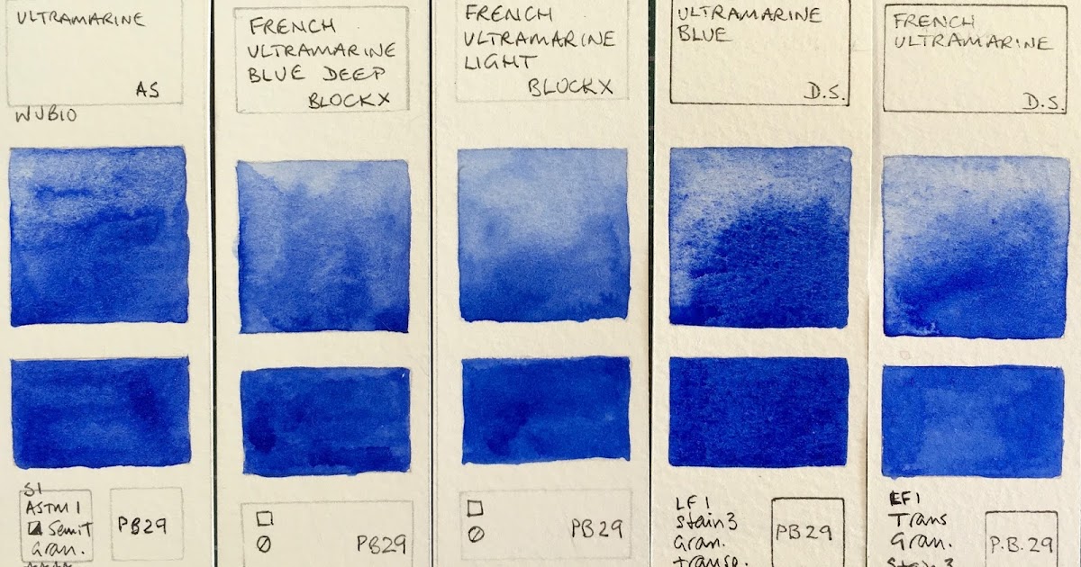 Jane Blundell Artist: Watercolour Comparisons 8 - Blues