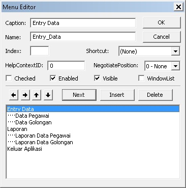 CARA MEMBUAT MENU UTAMA DENGAN MUDAH MENGGUNAKAN VISUAL BASIC 6.0 - PeiStar