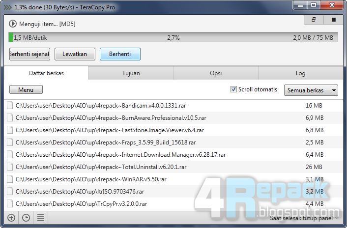 Download TeraCopy 3.2 Full Version Repack