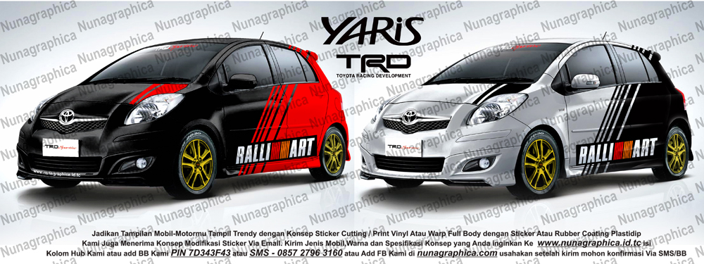 cutting sticker toyota yaris | zico wrapping