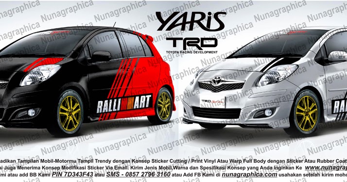 cutting sticker toyota yaris | zico wrapping