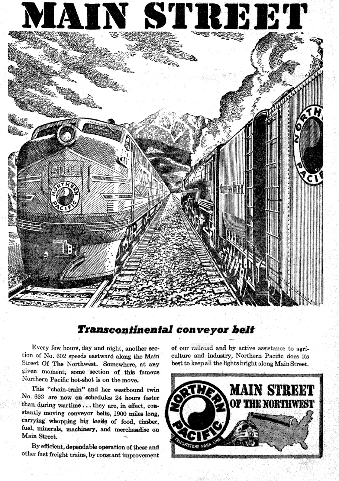 Big Bend Railroad History: Northern Pacific Advertising