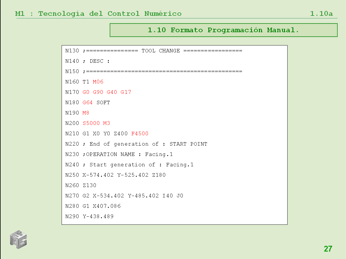 Aula de programación CNC: 1.10 Tipos de programas por Control Numérico