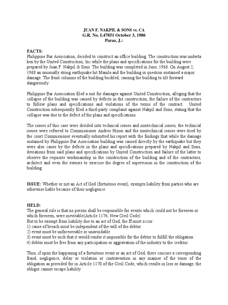 fortuitous event - philippin news collections