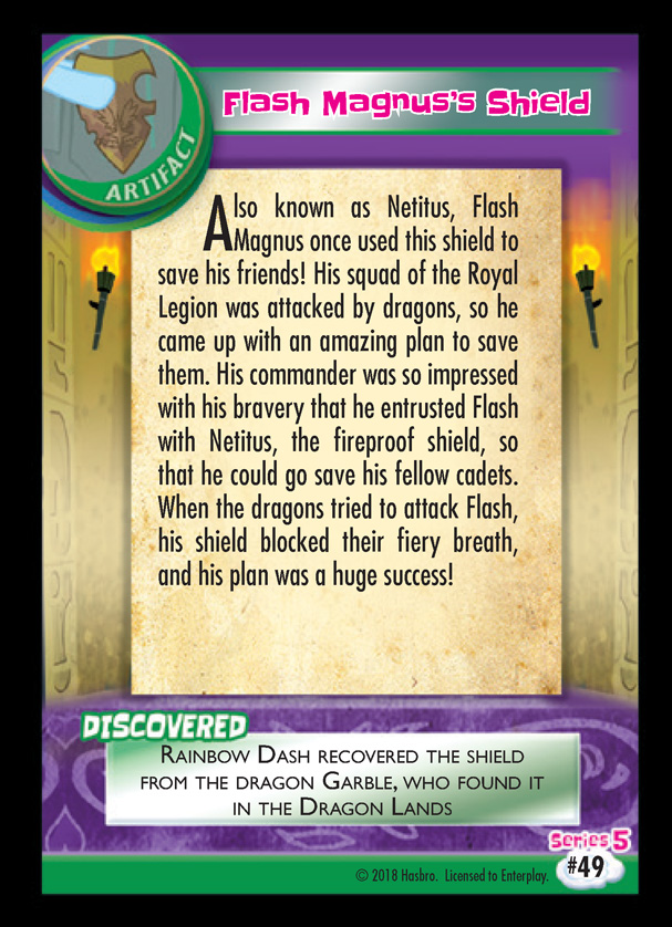 My Little Pony Flash Magnus's Shield Series 5 Trading Card | MLP Merch