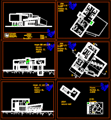 Plan d'une Banque en dwg ~ Engineering et Architecture