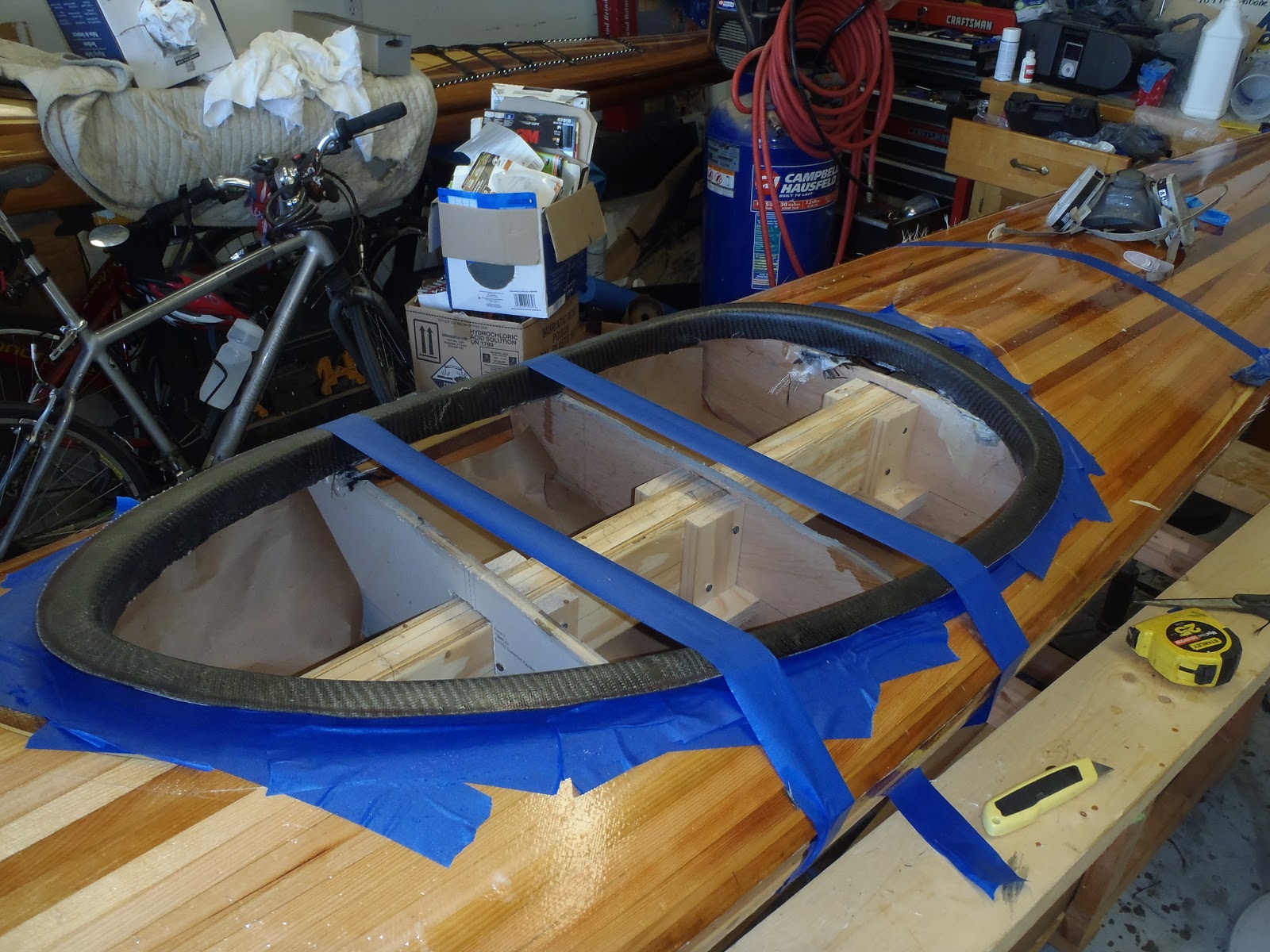 Guillemot "Simple Design" Kayak Build: Building the carbon fiber cockpit