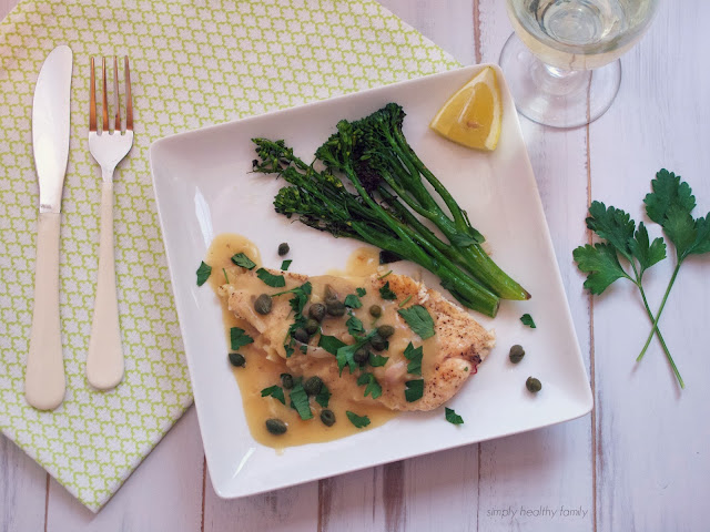 Simple Turkey Piccata with Grilled Lemon Broccolini « Healthy Food Recipes