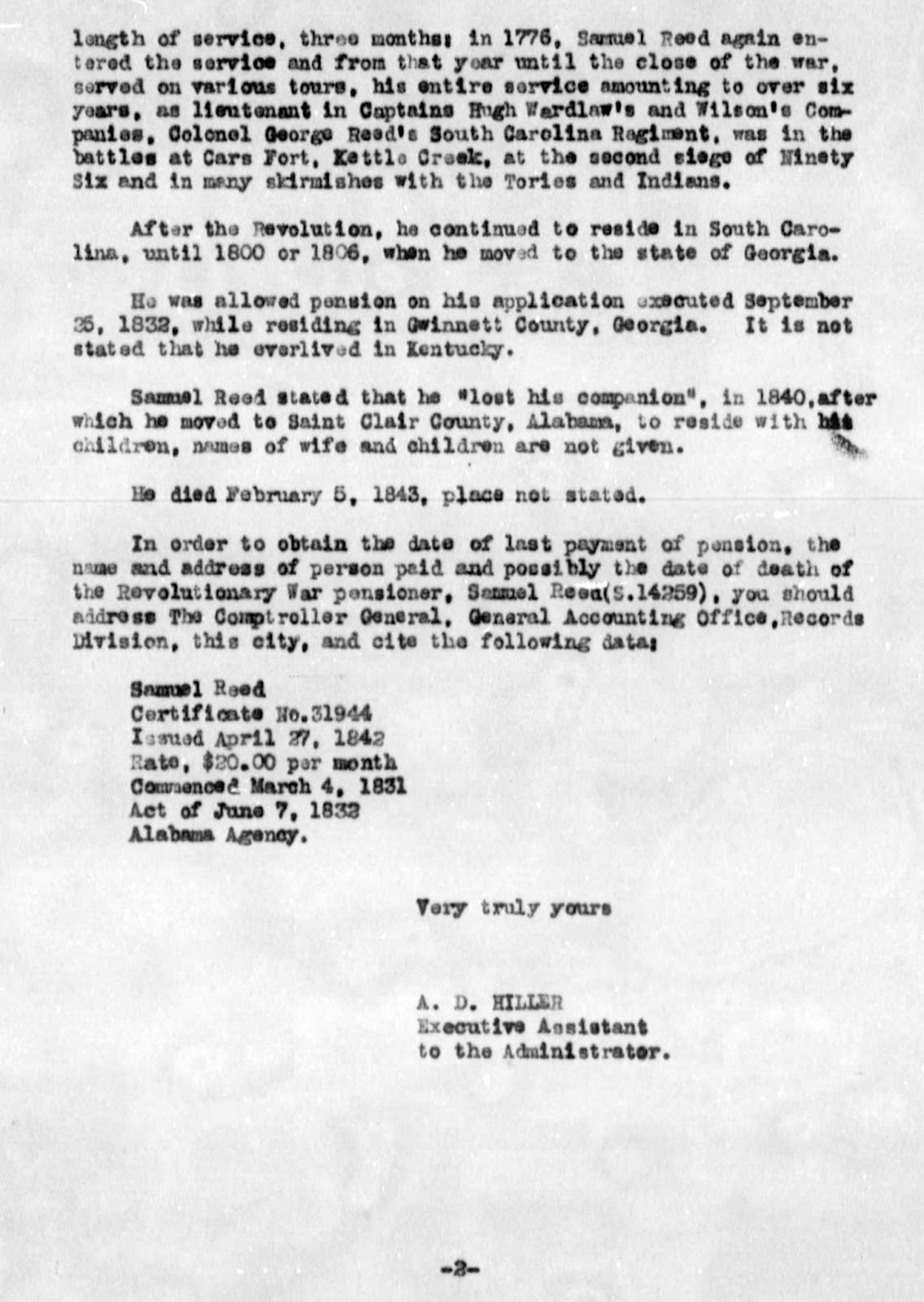 Samuel and Mary Clark Reed of Barnwell: The OTHER Samuel Reed in South ...