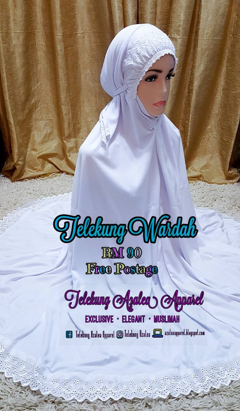 Telekung Solat Berkualiti, Murah dan Elegen: TELEKUNG WARDAH