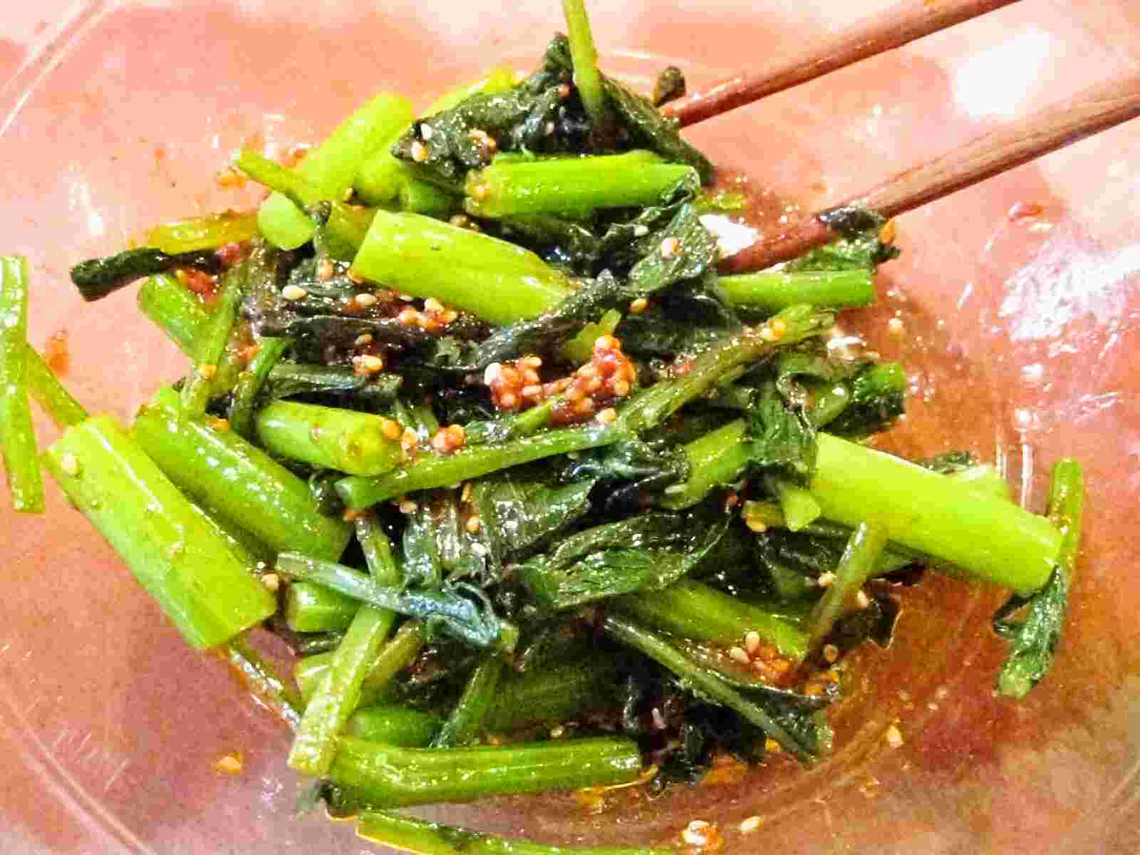 Recipes for Tom: Nanohana no namuru / field mustard namul (gochujang ...