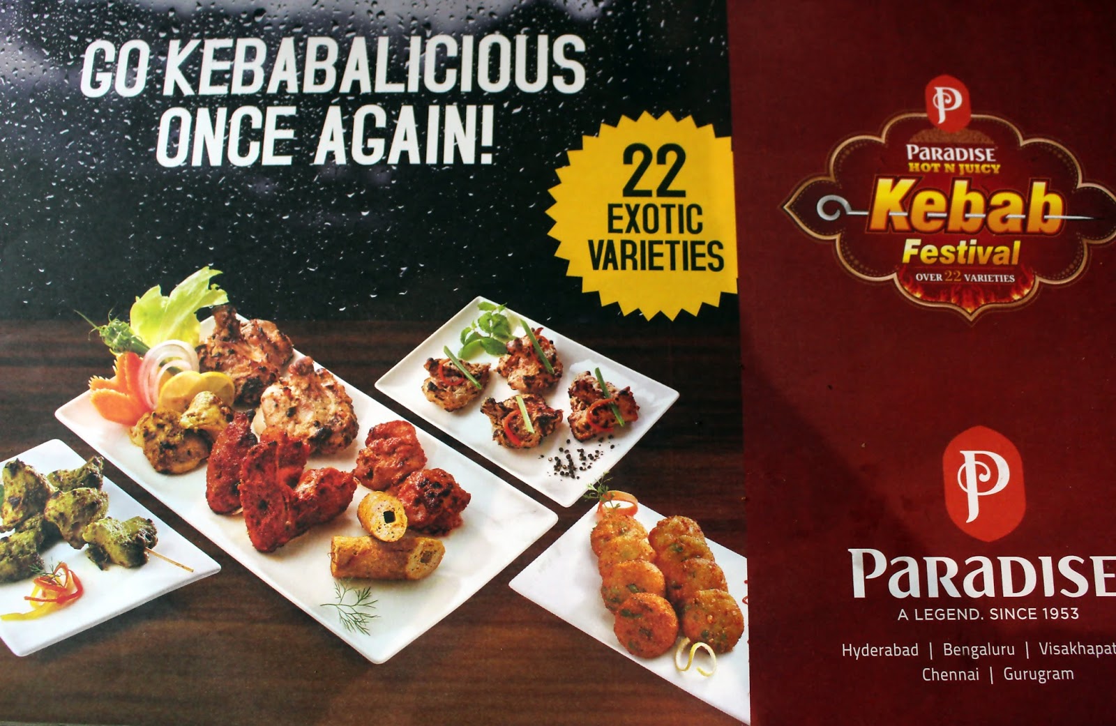 Kebab Festival (22 Exotic Varieties of Kebabs) @Paradise Food Court