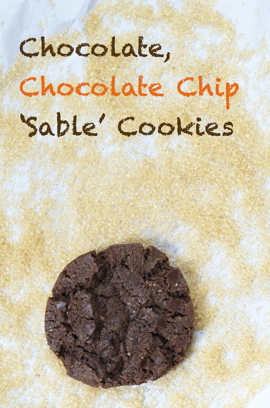 Foodwanderings: Chocolate, Chocolate Chip 'Sable' Cookies