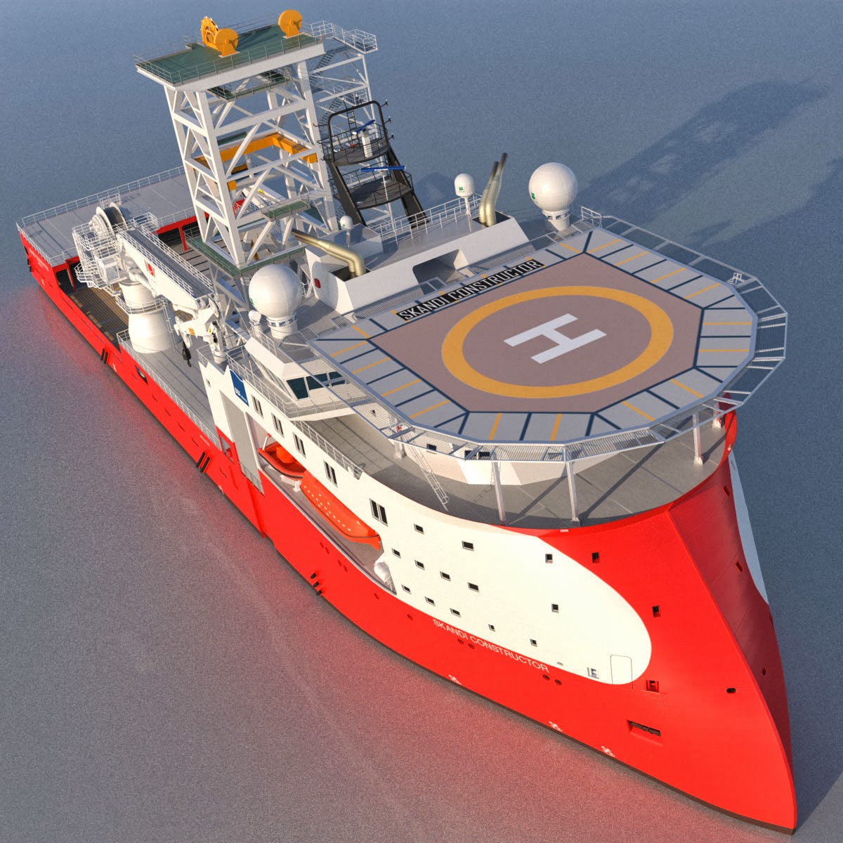 3D Custom Modelling: Construction & Well Intervention Vessel Skandi ...