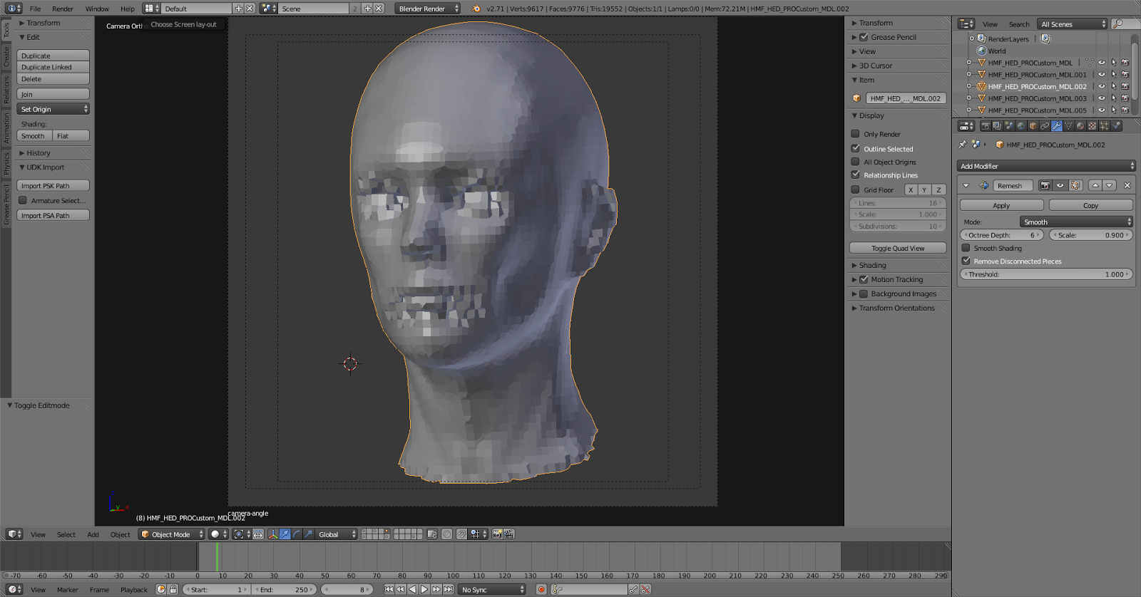 Building Stuff, Makin' Friends: Hair Physics and Face Remesh