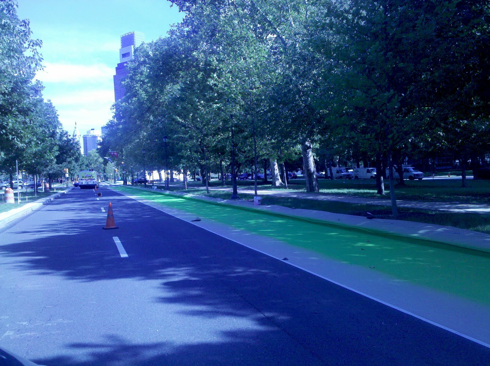 Greater Philadelphia Bicycle News: Philly's First Green Bike Lane ...