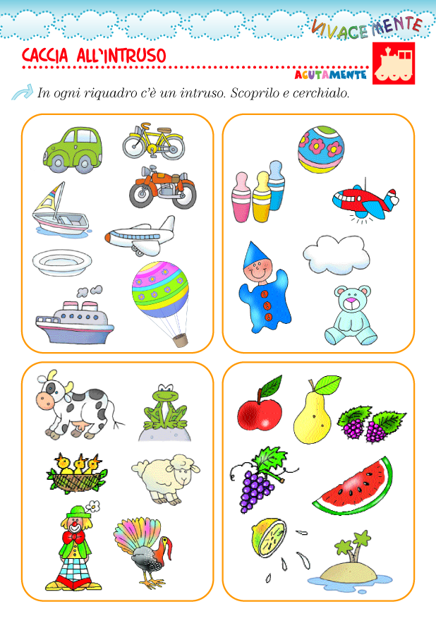 VIVACEMENTE il giornalino del cuore e della mente: Trova l'intruso in ...