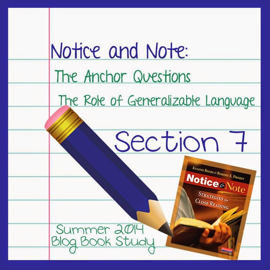 Notice and Note Book Study: Anchor Questions and General Language ...