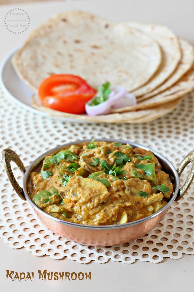 Kadai Mushroom ~ Lincy's Cook Art