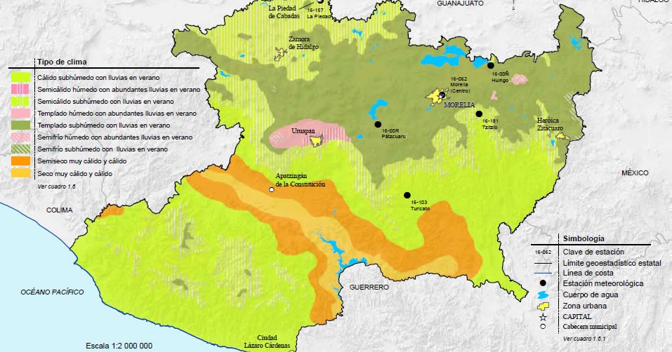 Ciencias Sociales CEUJA 2016: CLIMAS DEL ESTADO DE MICHOACÀN